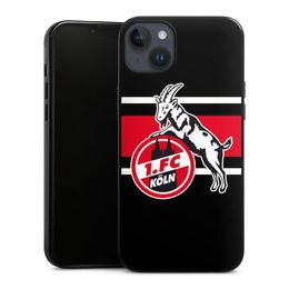 DeinDesign iPhone 14 Plus Handy Silikon H&uuml;lle Case schwarz Handyh&uuml;lle Official Licensed Product 1. Fc K&ouml;ln Logo