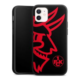 DeinDesign iPhone 12 mini Handy Premium Silikon H&uuml;lle Handyh&uuml;lle schwarz Case 1. Fc Kaiserslautern Logo Official Licensed Product Silikon Premium Case
