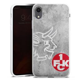 DeinDesign iPhone Xr Handy Silikon H&uuml;lle Case wei&szlig; Handyh&uuml;lle 1. Fck Devil 1. Fc Kaiserslautern Silikon Case