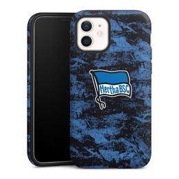 DeinDesign iPhone 12 mini Handy Panzer Handyh&uuml;lle robuste Outdoor H&uuml;lle Schutzh&uuml;lle matt Flag Hertha Bsc Logo Tough Case