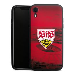 DeinDesign iPhone Xr Handy Premium Silikon H&uuml;lle Handyh&uuml;lle schwarz Case Vfb Stuttgart Official Licensed Product Stadium Silikon Premium Case