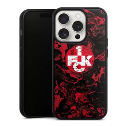 DeinDesign iPhone 15 Pro Handy Gallery Case Handyh&uuml;lle 9H Geh&auml;rtetes Glas R&uuml;ckseite H&uuml;lle 1. Fc Kaiserslautern 1. Fck Logo Gallery Case