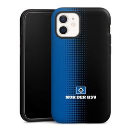 DeinDesign iPhone 12 mini Handy Panzer Handyh&uuml;lle robuste Outdoor H&uuml;lle Schutzh&uuml;lle matt Hsv Logo Official Licensed Product Tough Case