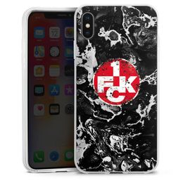 DeinDesign iPhone Xs Max Handy Silikon H&uuml;lle Case transparent Handyh&uuml;lle Coat Of Arms 1. Fc Kaiserslautern Muster Silikon Case