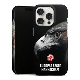 DeinDesign iPhone 15 Pro Handy Premium Case Smartphone Handyh&uuml;lle Schutzh&uuml;lle matt European Cup Official Licensed Product Eintracht Frankfurt Premium Case