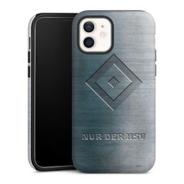 DeinDesign iPhone 12 mini Handy Panzer Handyh&uuml;lle robuste Outdoor H&uuml;lle Schutzh&uuml;lle matt Metallic Look Hsv Hamburger Sv Tough Case