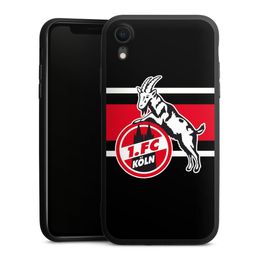 DeinDesign iPhone Xr Handy Premium Silikon H&uuml;lle Handyh&uuml;lle schwarz Case Official Licensed Product 1. Fc K&ouml;ln Logo Silikon Premium Case