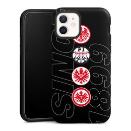 DeinDesign iPhone 12 mini Handy Panzer Handyh&uuml;lle robuste Outdoor H&uuml;lle Schutzh&uuml;lle matt Eagle Logo Eintracht Frankfurt Tough Case