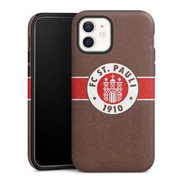 DeinDesign iPhone 12 mini Handy Panzer Handyh&uuml;lle robuste Outdoor H&uuml;lle Schutzh&uuml;lle matt Logo Official Licensed Product Fc St. Pauli Tough Case