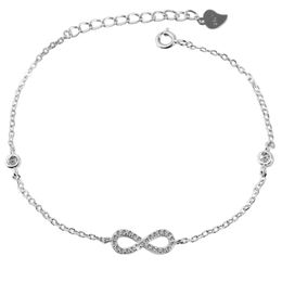Adelia´s Adelia´s Armband Damen Armband aus 925 Silber mit Zirkonia 17+3 cm, silberfarben