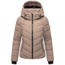 Marikoo Winterjacke Damen Größe L taupe / schwarz / weiß