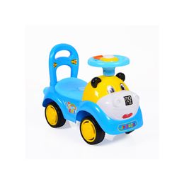 Moni Kinderauto, Rutscher Laufhilfe Super Car lustiges Design, Melodien, R&uuml;ckenlehne blau