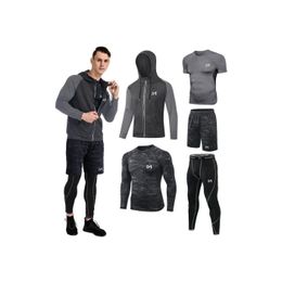 MEETYOO Kompressionsshirt 5 Stück Fitness Trainingsanzüge (Kompressionsshirt Sportbekleidung