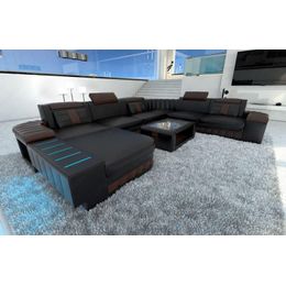 Sofa Dreams Ledersofa Wohnlandschaft Bellagio XL Mini