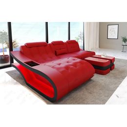 Sofa Dreams Ledersofa Elegante L Form Mini