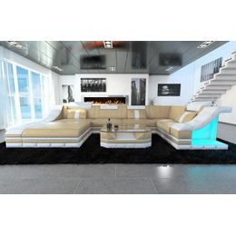 Sofa Dreams Leder Wohnlandschaft Turino Mini U Form