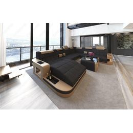 Sofa Dreams Wohnlandschaft Wave XXL mit Stoffbezug