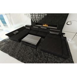 Sofa Dreams Wohnlandschaft Monza U Form Stoff