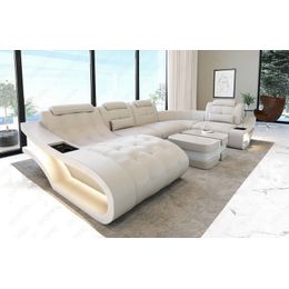 Sofa Dreams U Form Ledersofa Elegante Mini