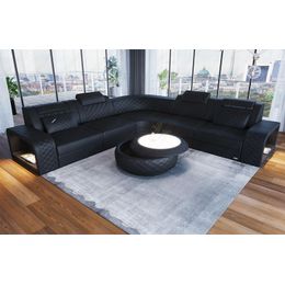 Sofa Dreams Ledersofa Foggia Mini L Form