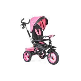 Tricycle, Dreirad Jockey Gummireifen Musik Sitz drehbar Schubstange verstellbar pink