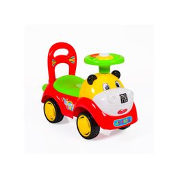 Moni Kinderauto, Rutscher Laufhilfe Super Car lustiges Design, Melodien, Rückenlehne rot