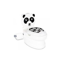 Pilsan Töpfchen Panda 07561 Toilettenpapierhalter, Musik, Licht, Klappdeckel weiß