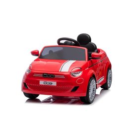 Chipolino Kinder Elektroauto Fiat 500 Fernbedienung, Sicherheitsgurt, MP3, USB rot