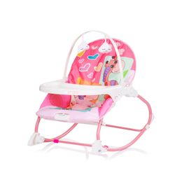 Chipolino Babywippe Enjoy, Stuhl, Schaukelfunktion, Musikfunktion, Spielbogen rosa