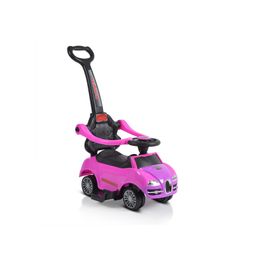 Moni Rutschauto 2 in 1 Rider 208, Rutscher mit Griff, Lehne, Bügel, Fußstütze pink