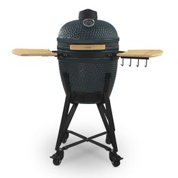 KAMADO YOKO18 H.Koenig Japanischer Holzkohle-Keramikgrill 46 cm Langsames Kochen/Grillen/Smoker, int