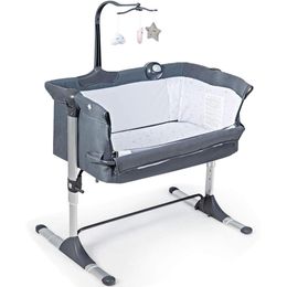 Costway 2 in 1 Beistellbett & Babybett breit-