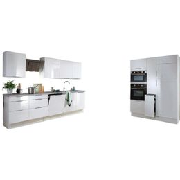 Optifit Küchenzeile Tara, ohne E-Geräte, mit Vollauszug und Soft-Close-Funktion, Breite 430 cm, weiß
