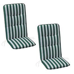 2 Best Sitzkissen grün, weiß 50,0 x 120,0 cm