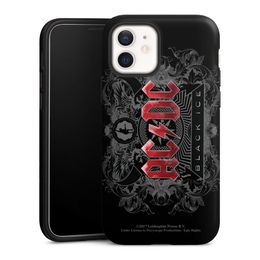 DeinDesign iPhone 12 mini Handy Panzer Handyh&uuml;lle robuste Outdoor H&uuml;lle Schutzh&uuml;lle matt Merchandise Black Ice Acdc Tough Case