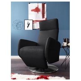 Sit & More TV-Sessel SIT & MORE "Kobra" Sessel Gr. Flachgewebe, B/H/T: 71cm x 110cm x 82cm, schwarz