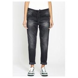 Mendler Relax-fit-Jeans GANG "94AMELIE JOGGER" Gr. 31 (40), N-Gr, schwarz (total black) Damen Jeans