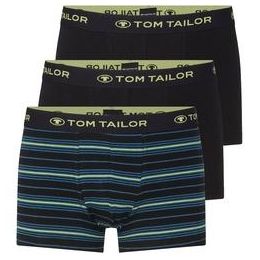 Tom Tailor Herren Dreierpack Hip Pants mit besticktem Bund, schwarz, Gr. S/4