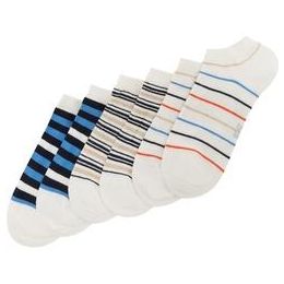 Tom Tailor Damen Dreierpack Sneaker Socken, blau, Muster, Gr. 39-42