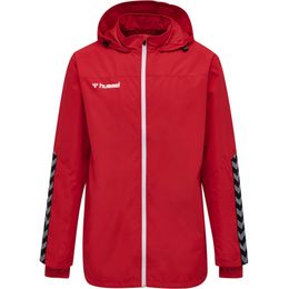 Hummel Sportjacke 'Authentic' Jungen Gr&ouml;&szlig;e 140 grau / rot / schwarz / wei&szlig;
