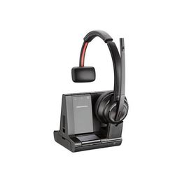 Plantronics Savi W8210-M USB monaural Telefon On Ear Headset Bluetooth®, DECT Mono Schwarz Noise Cancelling Mikrofon-Stummschaltung