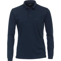 Casamoda Poloshirt, Langarm, Brusttasche, für Herren, blau, L
