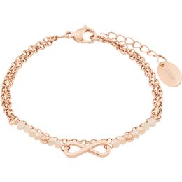 s.Oliver Damen Armband, Edelstahl, roségold, 20