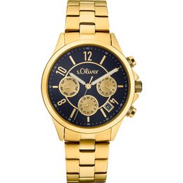 s.Oliver Damen Multifunktionsuhr "2033555", gold