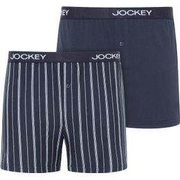 Jockey® Night & Day Boxershorts, 2er-Pack, für Herren, blau, L