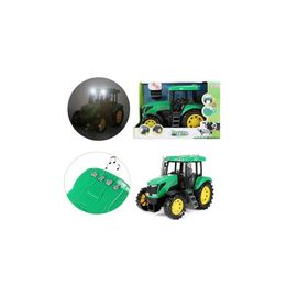 Traktor 27 cm DeLuxe Trecker grün mit Licht und Ton Schlepper