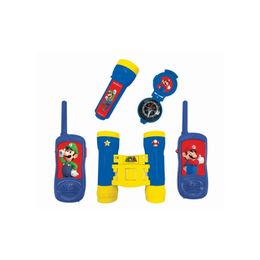 Lexibook Super Mario Abenteuerset mit 2 Walkie Talkies, Fernglas, Taschenlampe