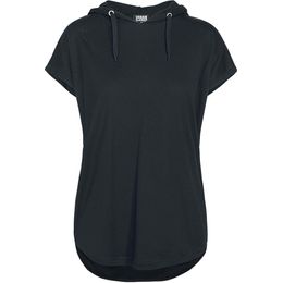 Urban Classics Ladies Sleeveless Jersey Hoody T-Shirt schwarz in L