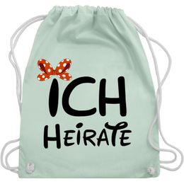 Shirtracer Turnbeutel Ich heirate Schleife schwarz