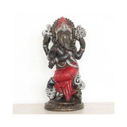 Oriental Galerie Dekofigur Figur Ganesha Elefant stehend Rot Gold Resin 52 cm (1 St)
